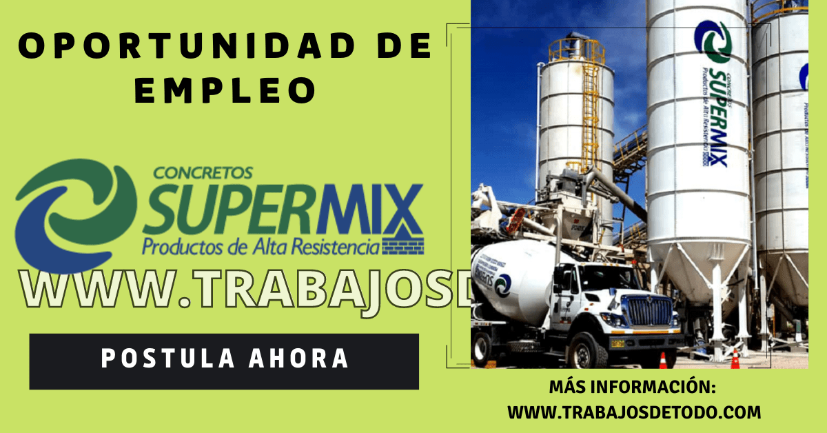 SUPERMIX ofrece nuevos puestos de trabajo que te interesarán